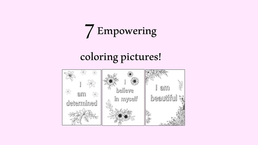 Empowering Coloring Pages - Etsy