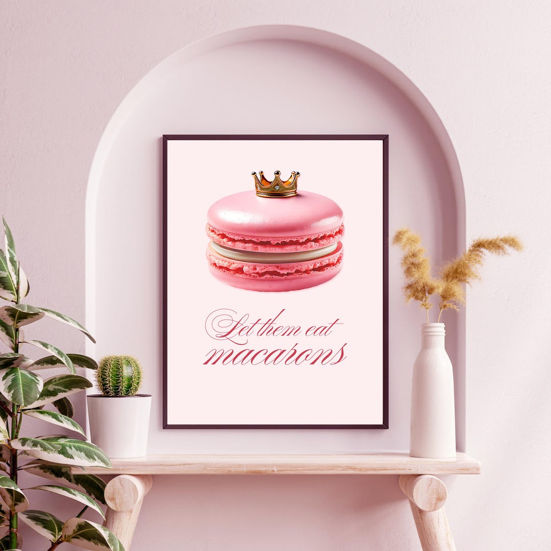 Pink Macaron Wall Decor, Dopamine Decor, Macaron Wall Art, Macaron Print, Patisserie Wall Art ...