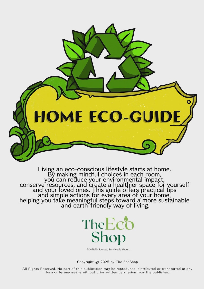 Home Guide Printable PDF + PNG + JPEG | Eco Tips for Every Room ...