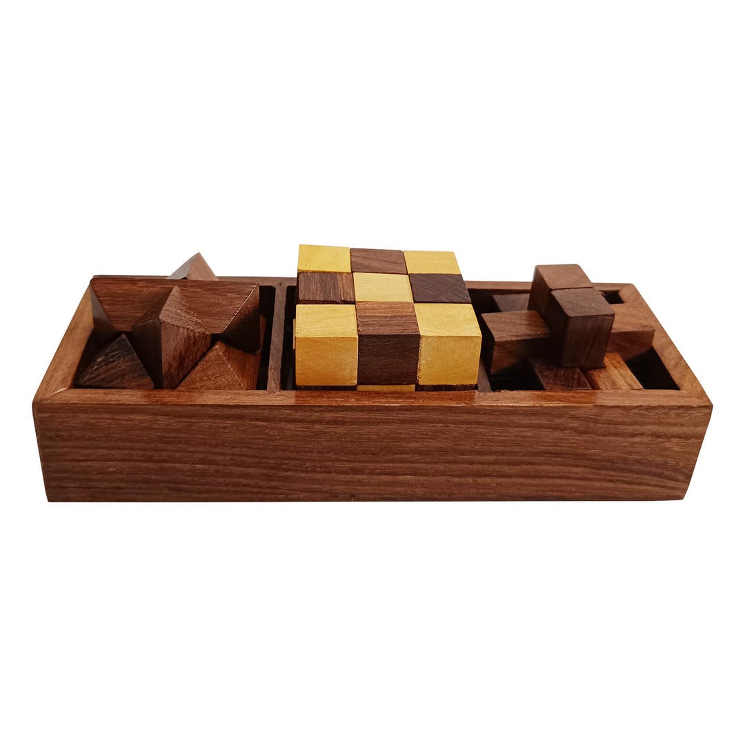 Handmade Wooden Puzzle Box: Indian Logic Brain Teaser, Eco Gift - Etsy