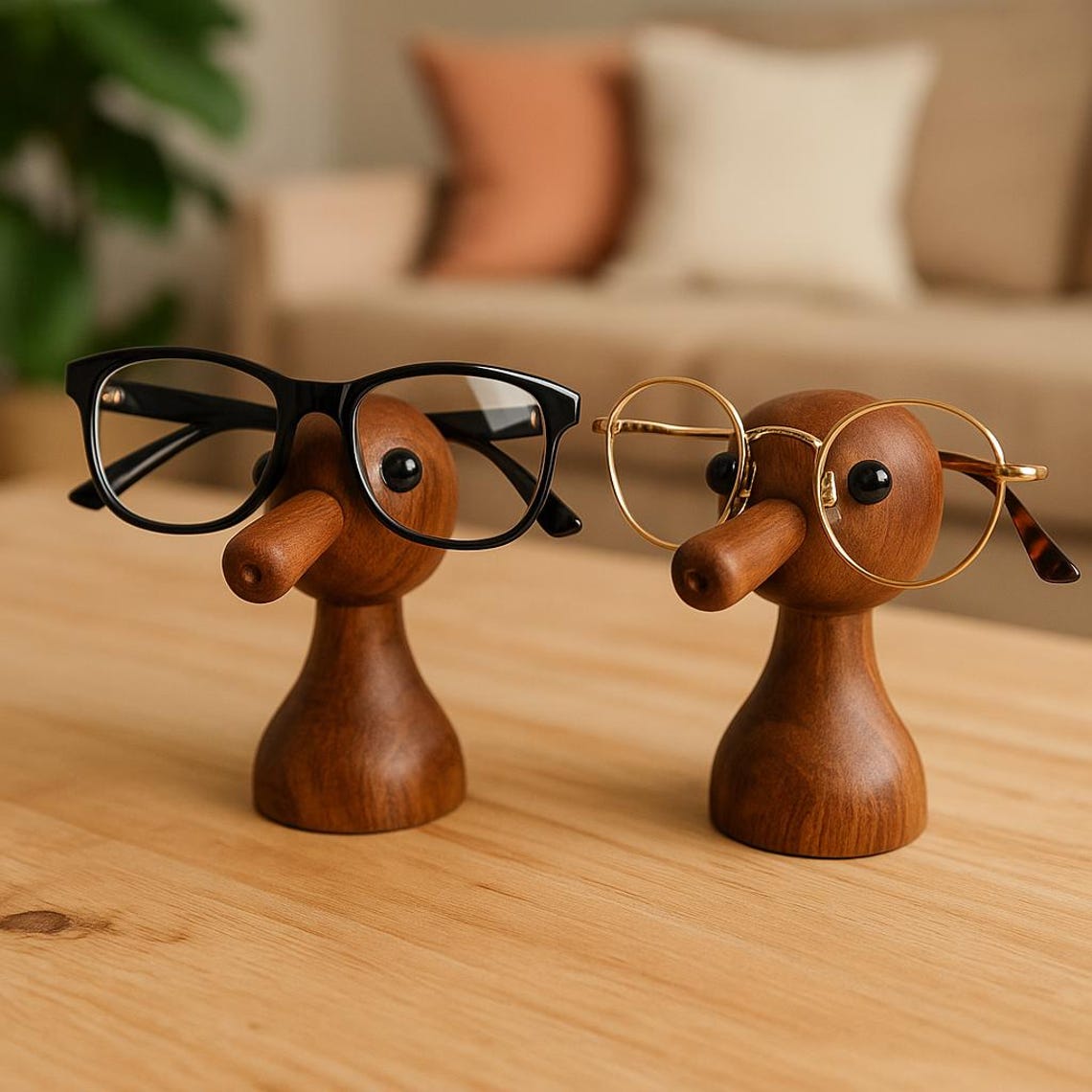 Handmade Wooden Duck Eyeglass Holder Quirky Desk Organizer | Fun Animal ...