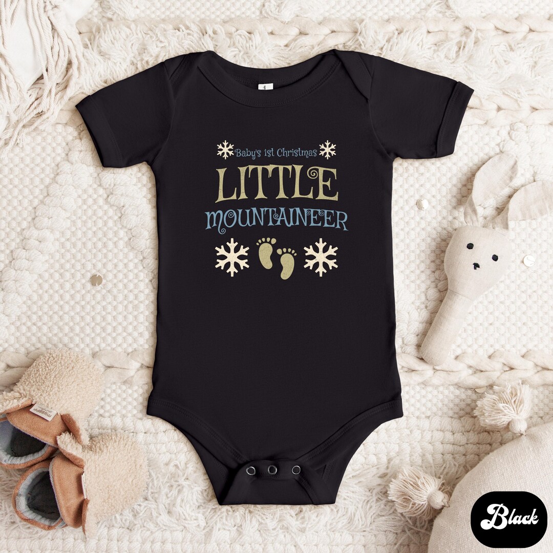 Baby’s First Christmas Little Mountaineer Bodysuit • WV Baby Outfit ...