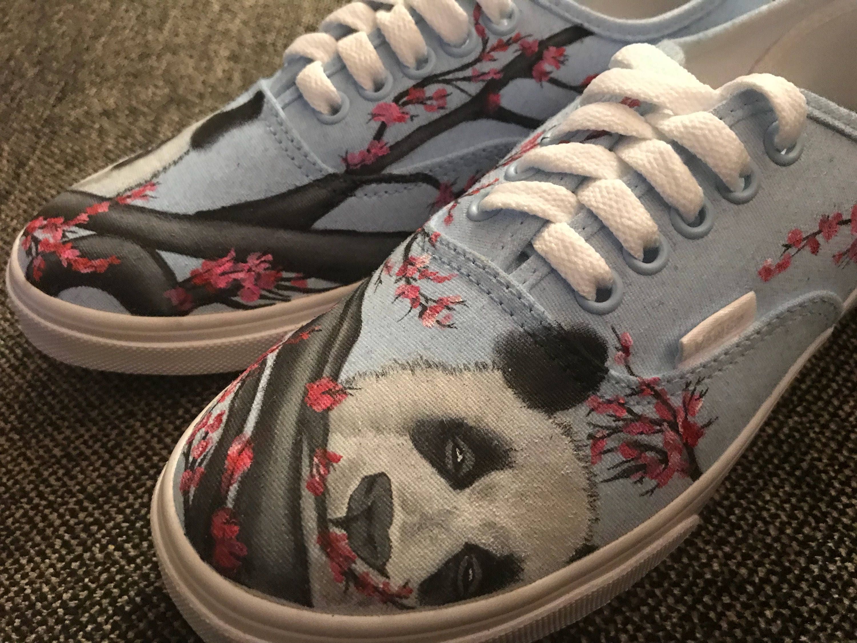 Hand Painted Vans Panda's - Etsy