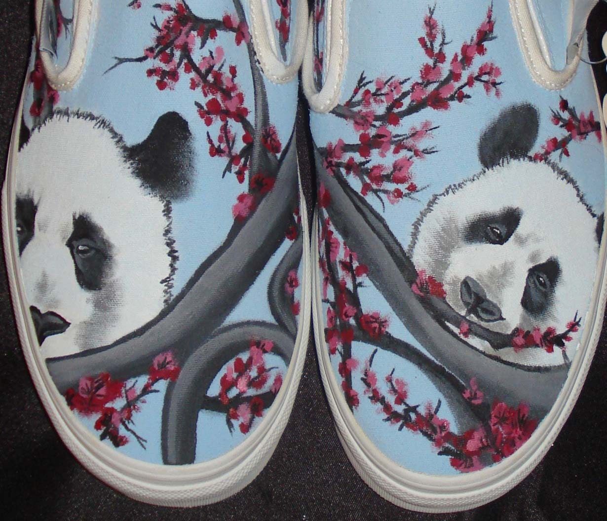 Hand Painted Toms Panda's - Etsy