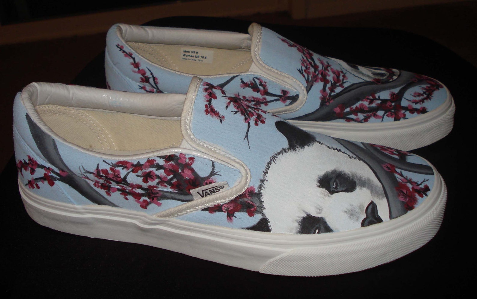 Hand Painted Toms Panda's - Etsy