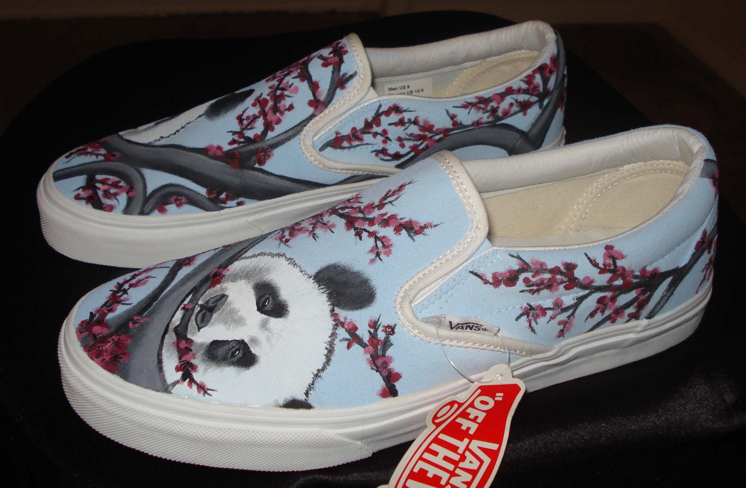 Hand Painted Toms Panda's - Etsy