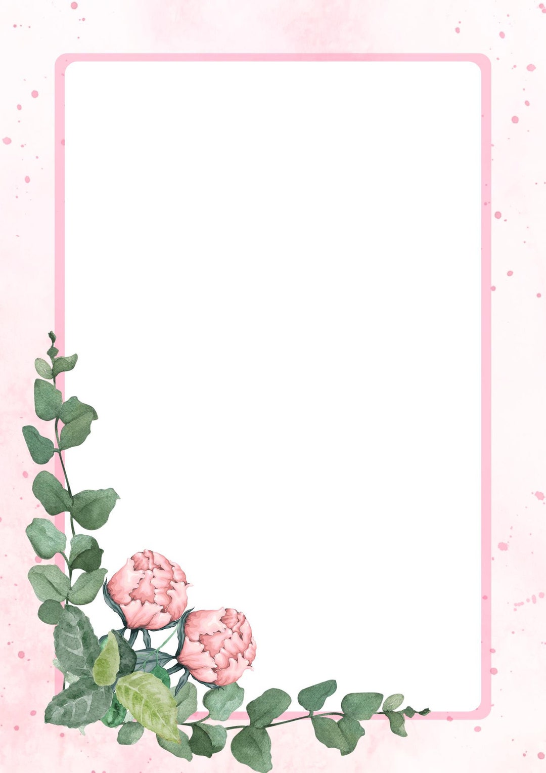 Letter / Card Paper - Flowers Printable - Etsy