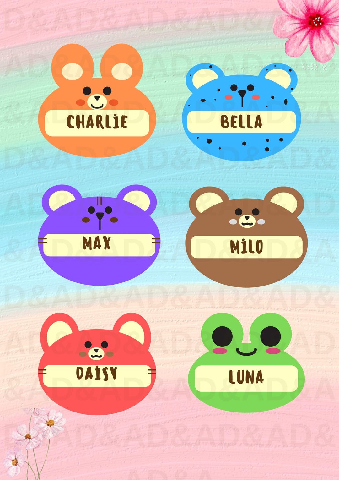 Cute Animal Emojis Stickers - Printable PDF & PNG for Kids, Phones, T ...