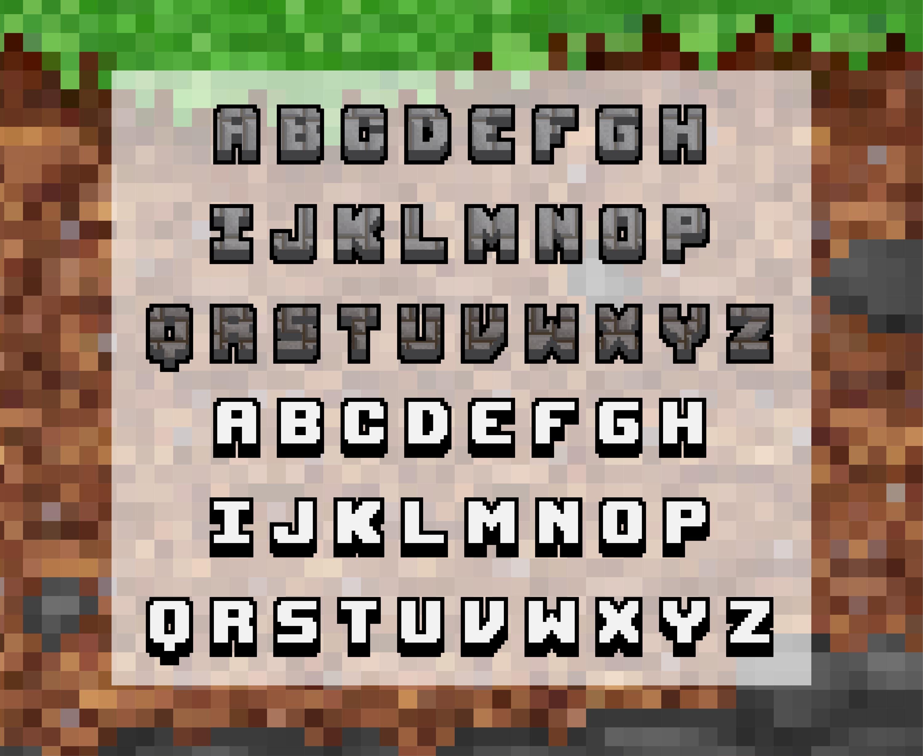 Minecraft-inspired Vector Text Effect – Digital Download Illustrator ...