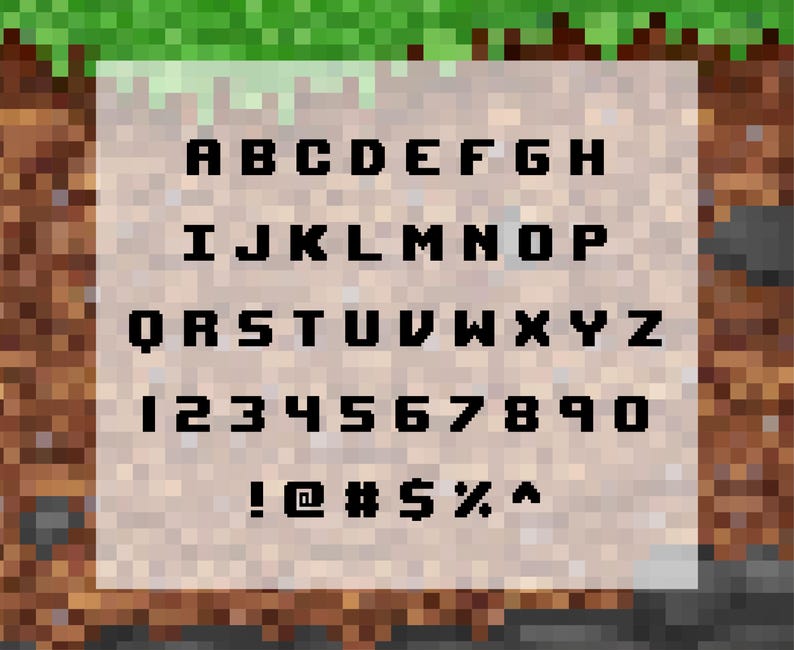 Minecraft-inspired Vector Text Effect – Digital Download Illustrator ...