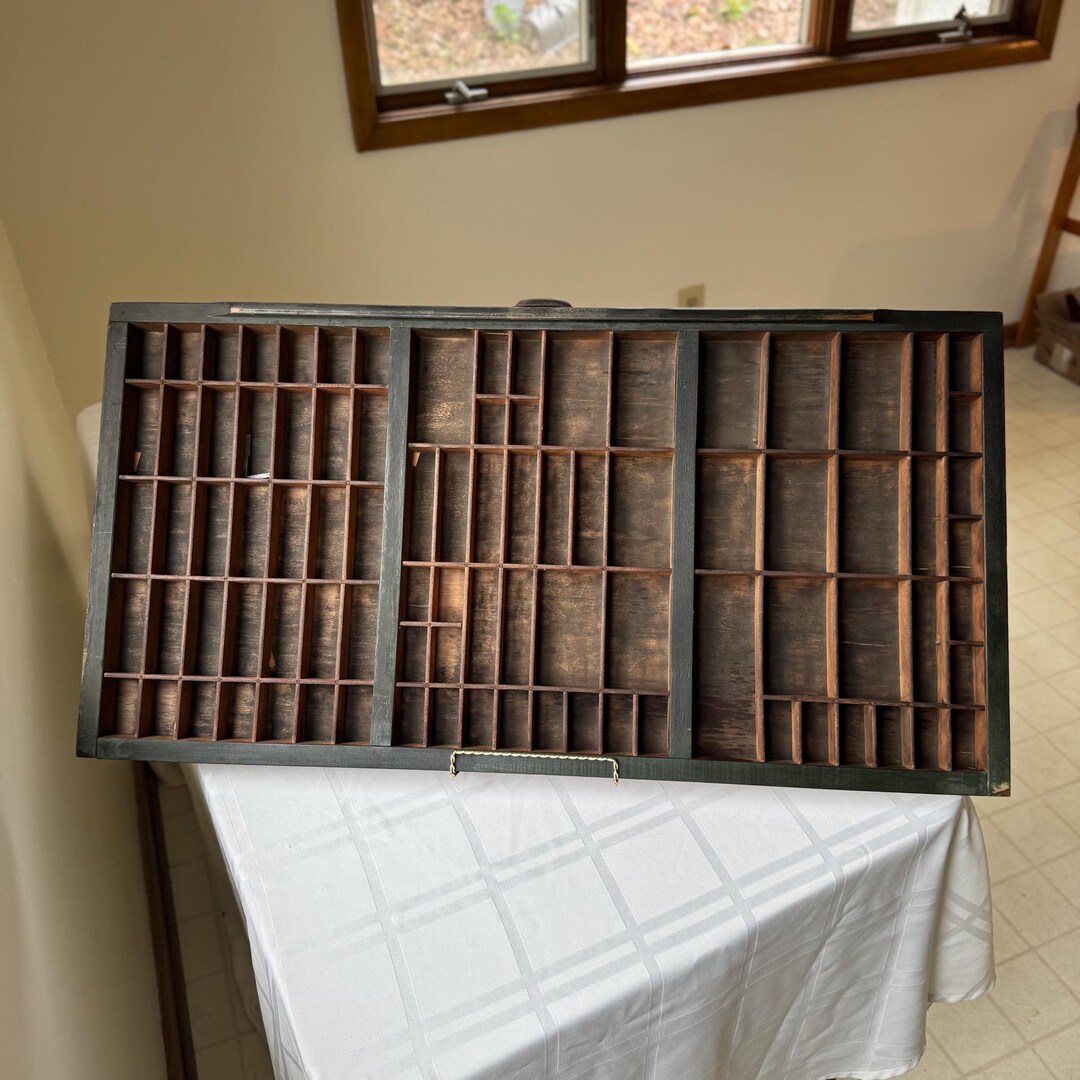 Antique Wooden Typeset Drawer Printer's Tray - Etsy