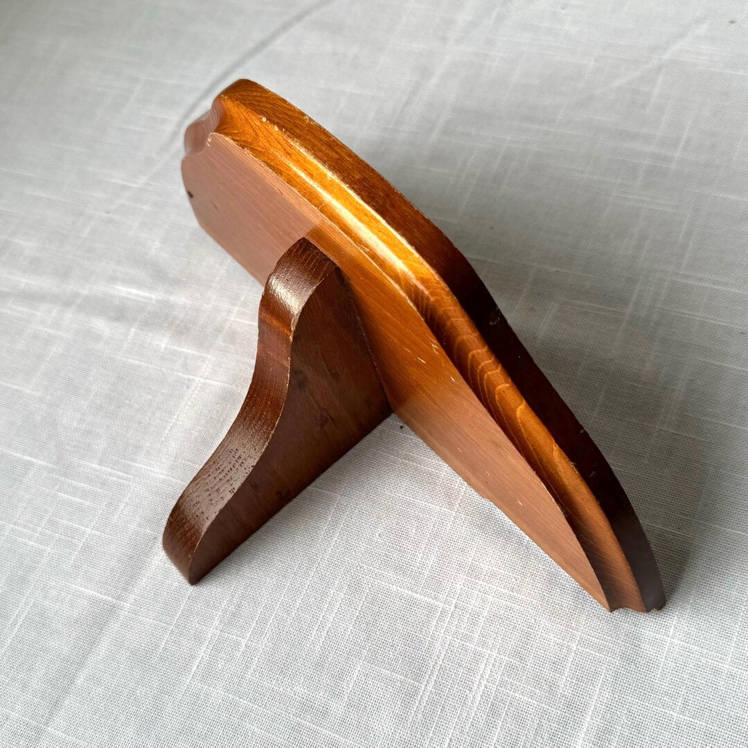 Vintage Wooden Corbel Shelf With Plate Groove - Etsy