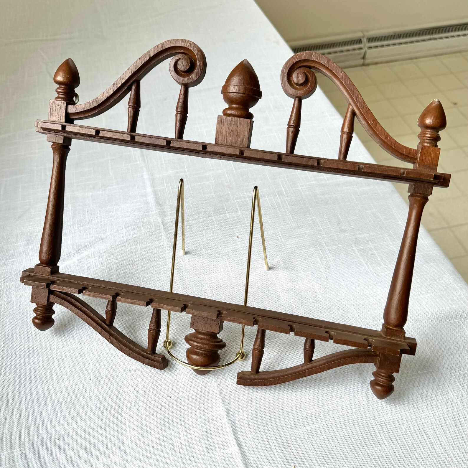 Vintage Syroco Souvenir Spoon Display Rack Ornate Scroll Design Wall ...