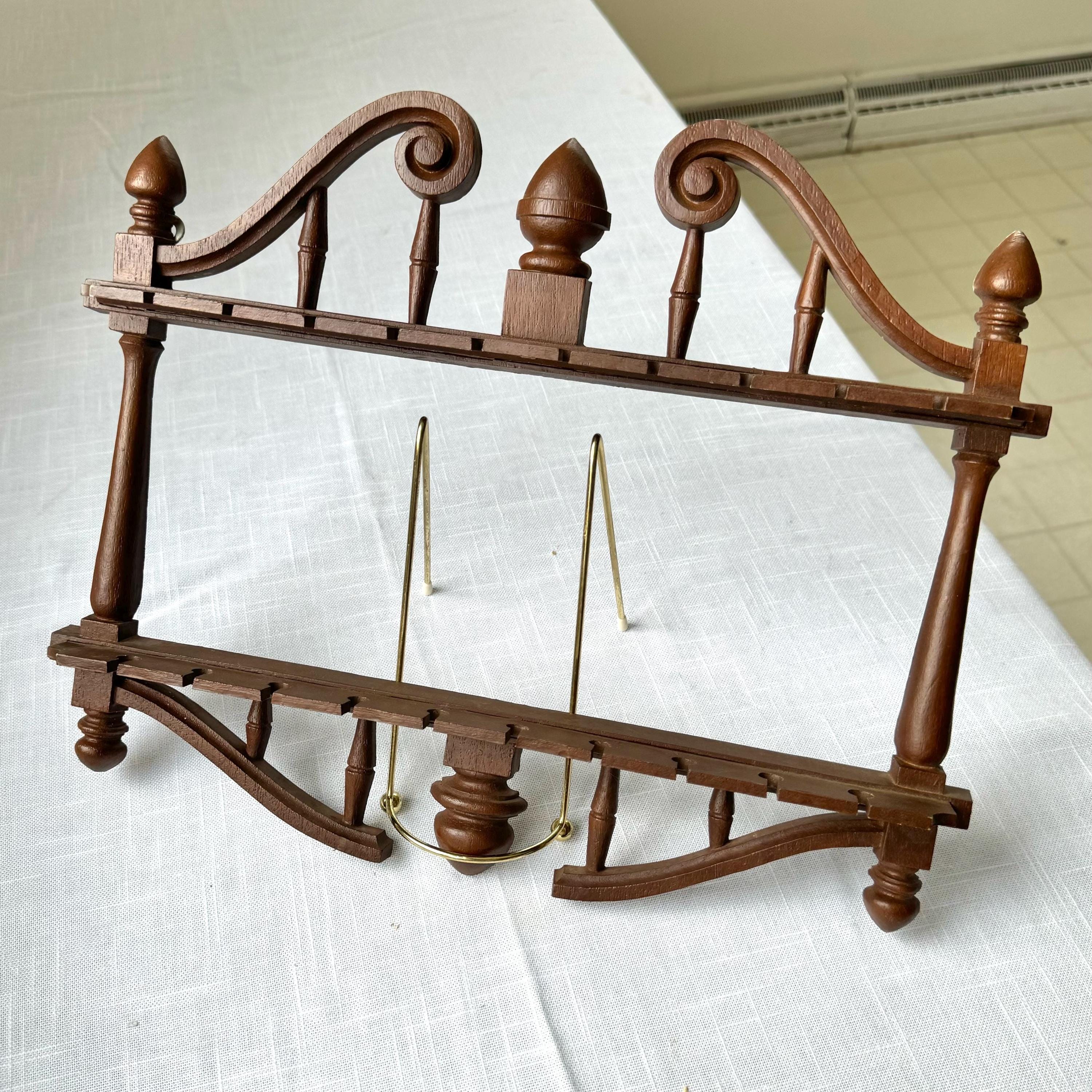 Vintage Syroco Souvenir Spoon Display Rack Ornate Scroll Design Wall ...