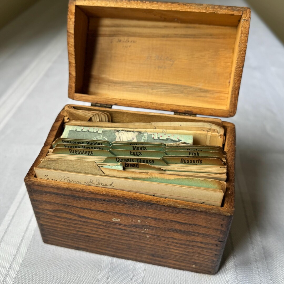 Antique Recipe Box With Recipes From the 1910s - Etsy