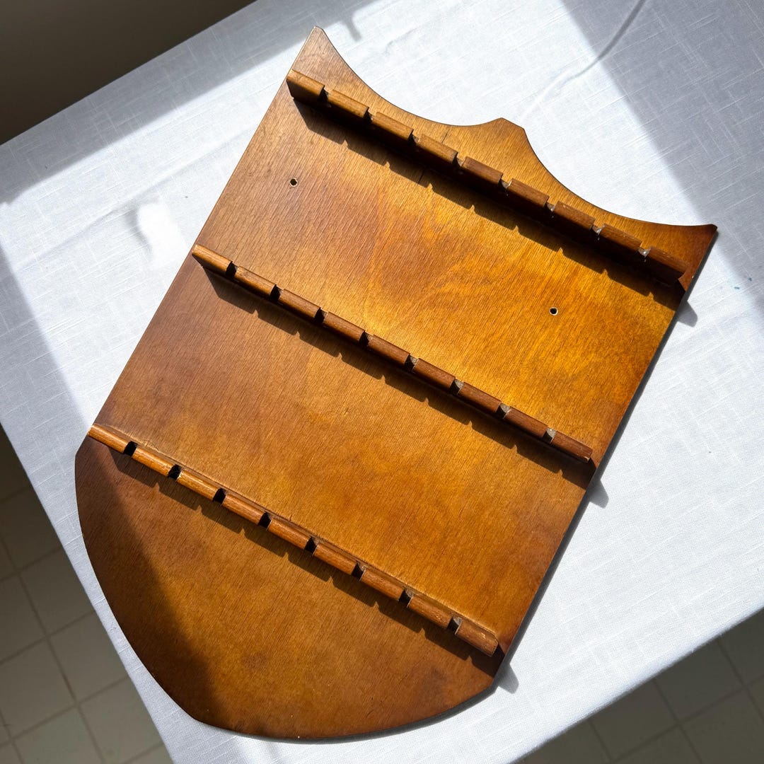 Vintage Finish Souvenir Spoon Display Rack Collectible Spoon Display ...