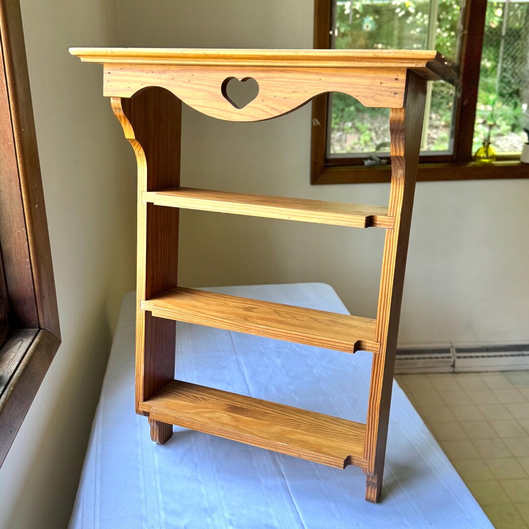Vintage Country Shelf With Heart Cut Out Farmhouse Display - Etsy