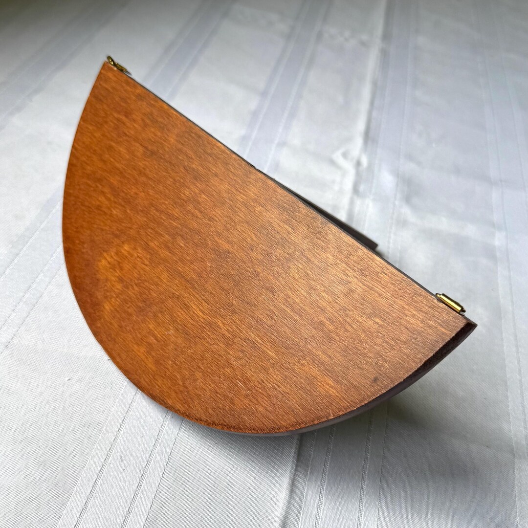 Vintage Wooden Half Moon Shelf - Etsy