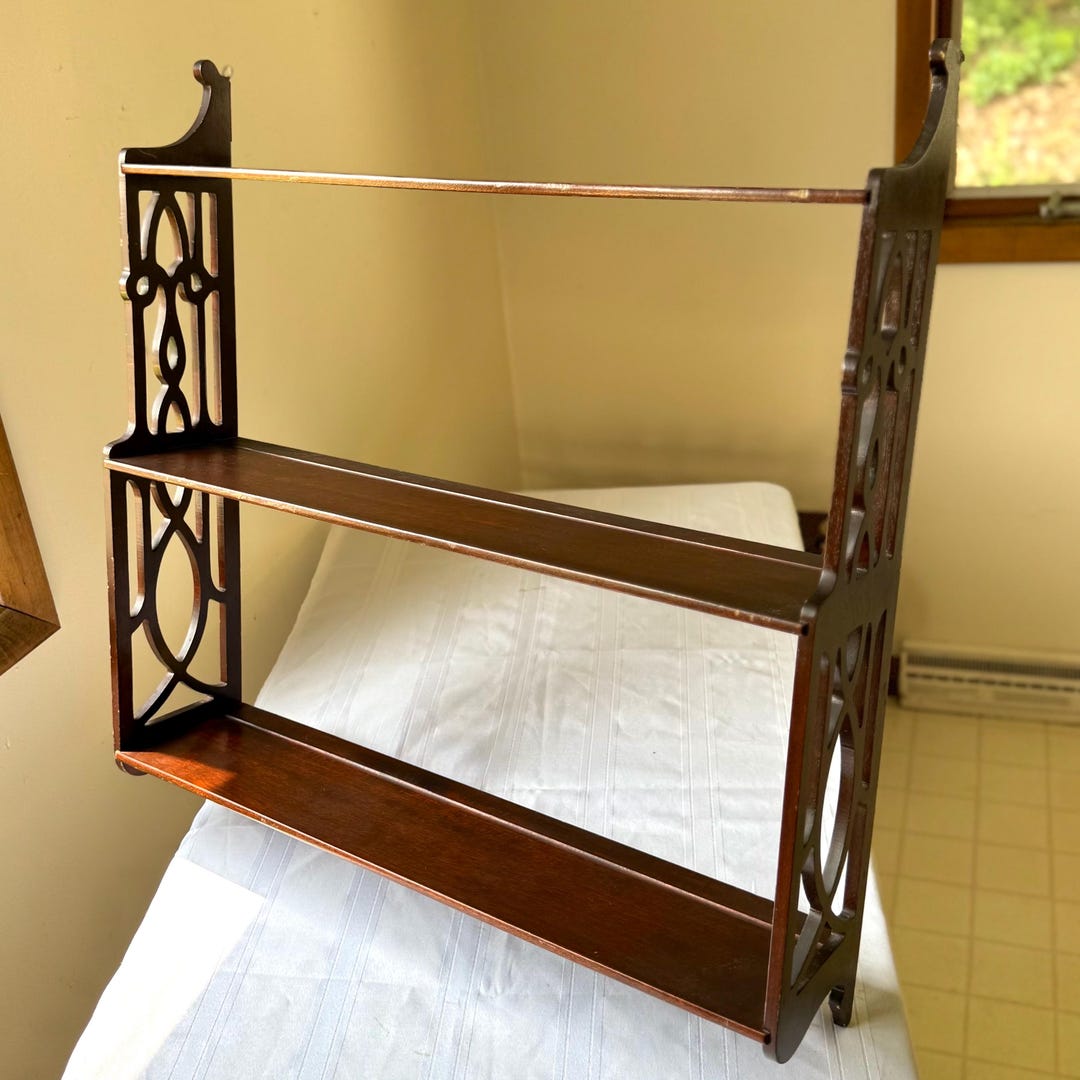 Antique Chippendale Style Display Shelf - Etsy