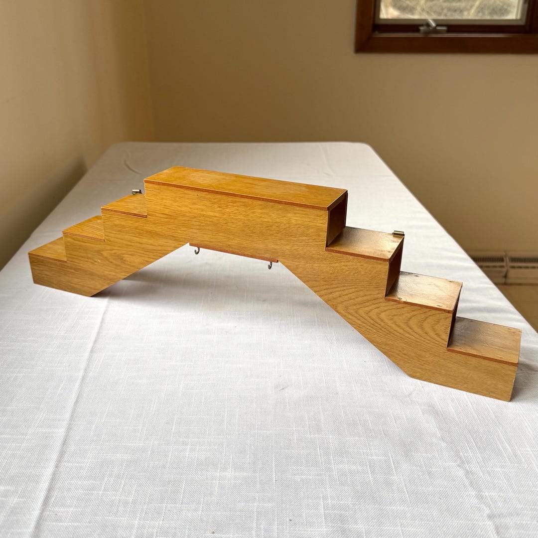 Vintage Staircase Shelf Step Shelf Trinket Shelf Trinket Display - Etsy