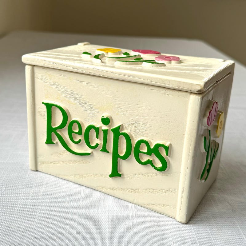 Retro Recipe Box - Etsy