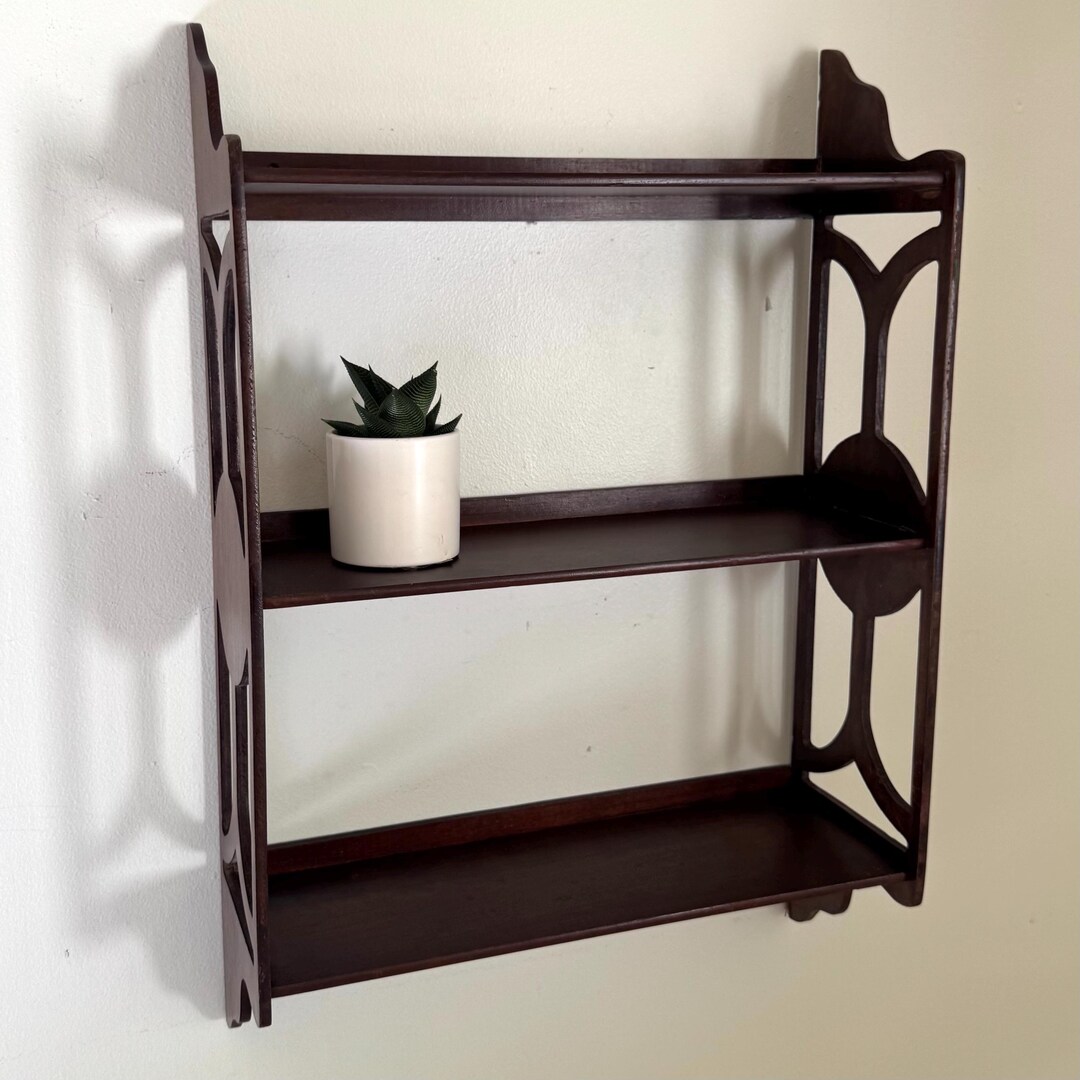 Vintage 3 Tier Chippendale Fretwork Display Shelf - Etsy