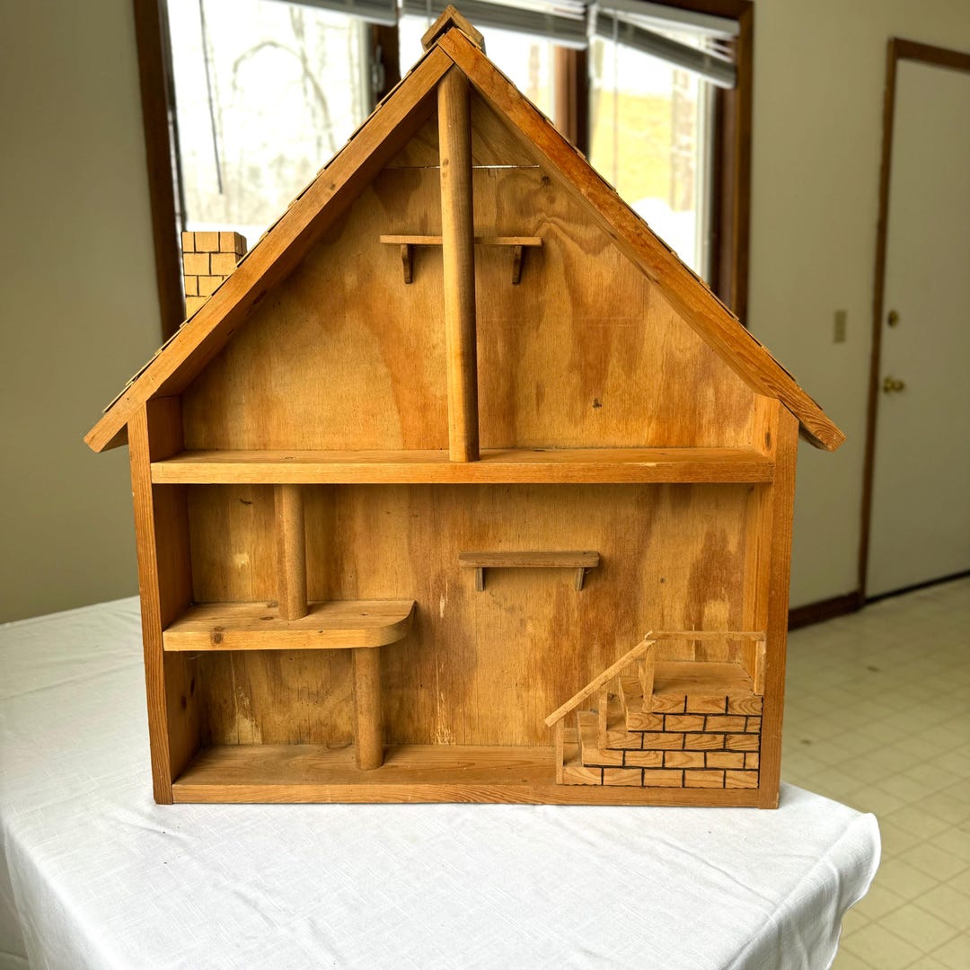 Rustic Doll House Curio Miniatures Shelf Shadow Box Miniatures Display ...