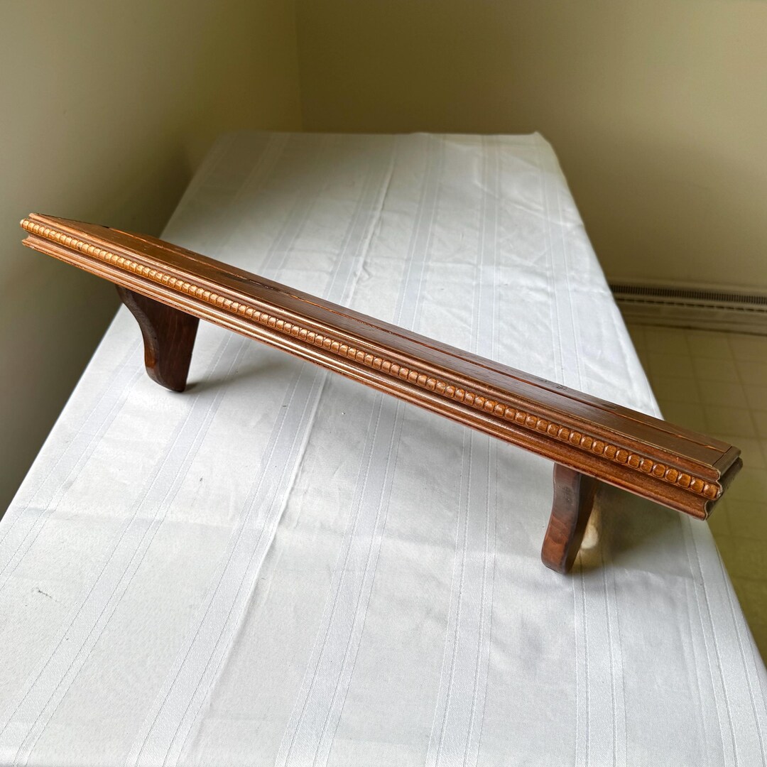 24” Floating Vintage Shelf Dark Brown Stain - Etsy