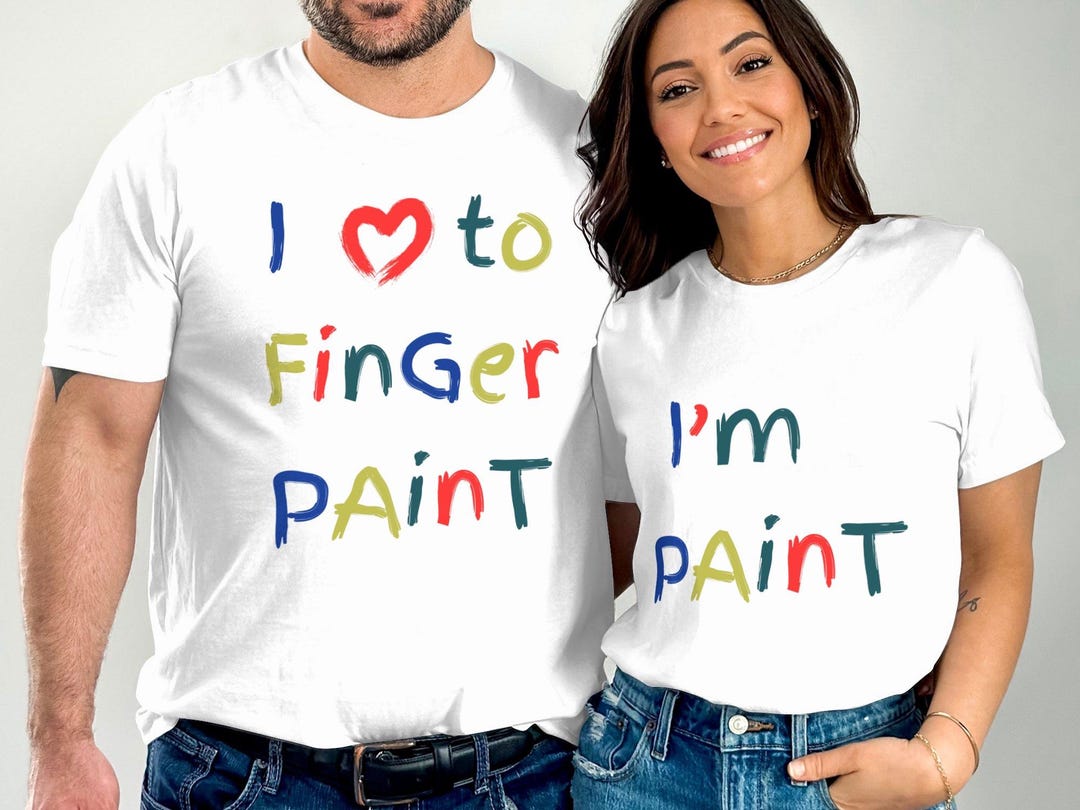 Matching Finger Paint T-shirts, Valentine's Day Couple Shirts - Etsy