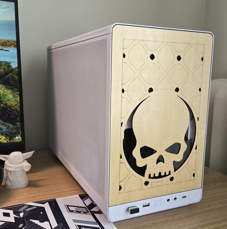 LIAN LI A3-matx Custom Front Panel - Scull and Cross Bones - Etsy