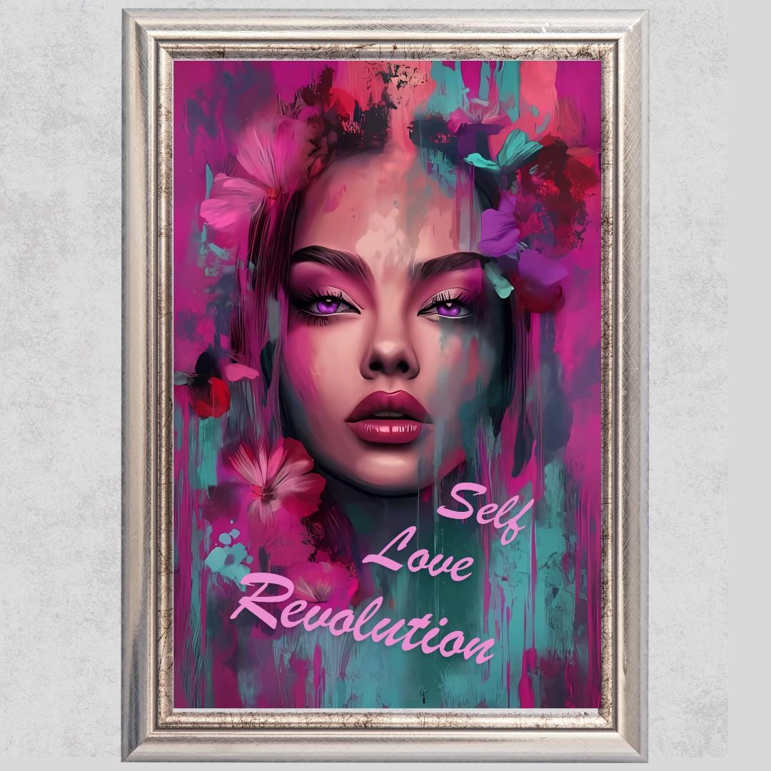 Self Love Revolution Poster – Colorful Pop Art Wall Art, Graffiti ...