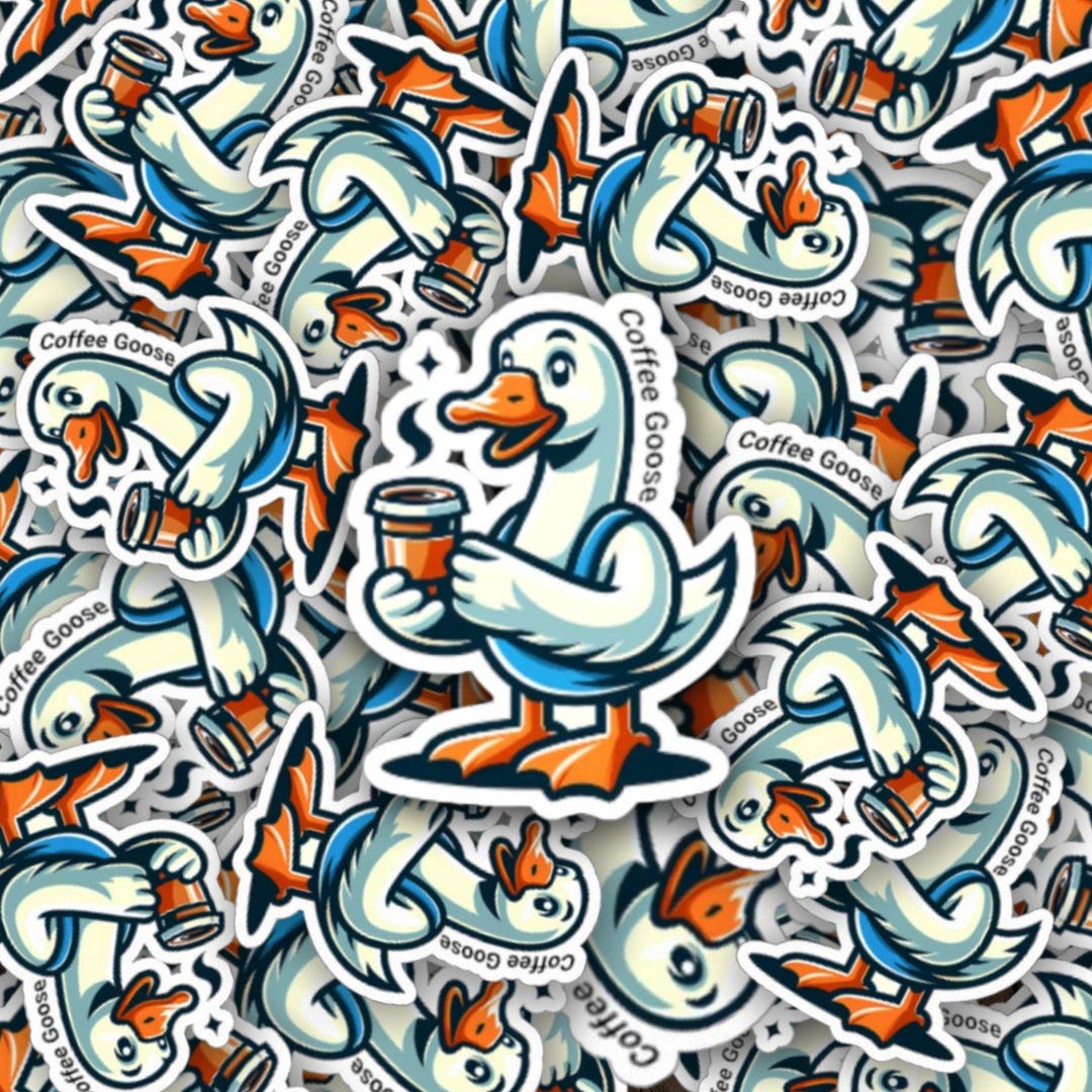 Coffee Goose Stickers | Silly Goose Club | Funny Stickers for Water ...