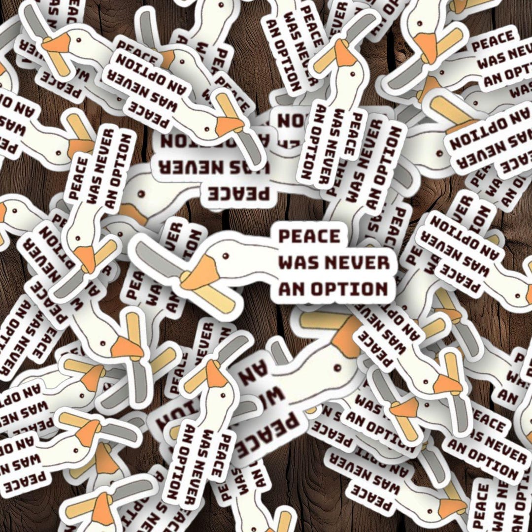 Peace Goose Stickers | Silly Goose Club | Funny Stickers for Water ...