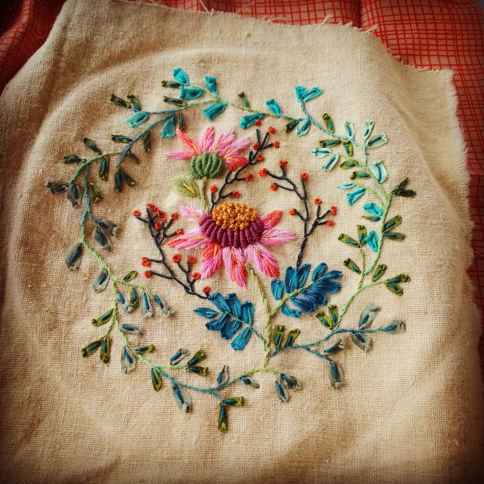 Flower Medaillon Embroidery Pattern - Etsy