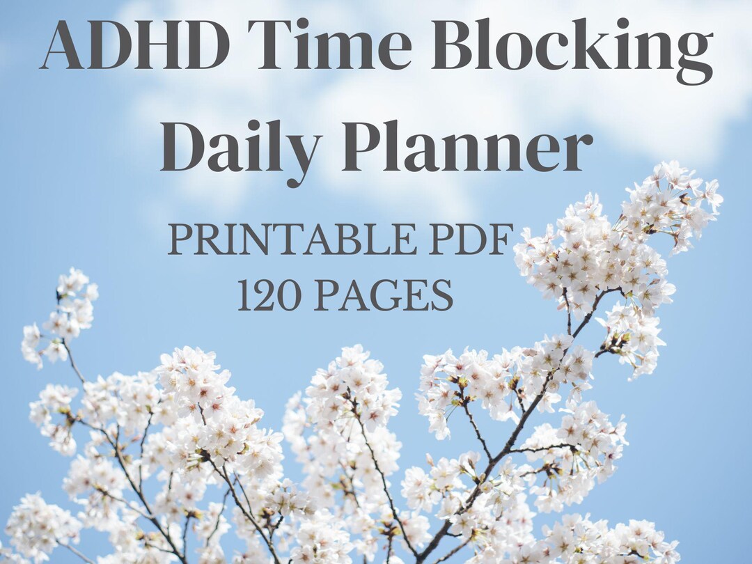 ADHD Time Blocking Daily Planner - Etsy Australia