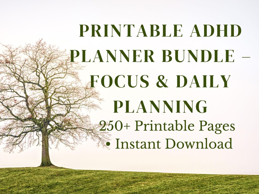 Printable ADHD Planner Bundle – Focus & Daily Planning - Etsy
