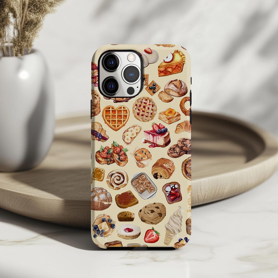 Bakery Lover Phone Case: Cute Bread Waffle Cake Foodie Gift iPhone 17 ...