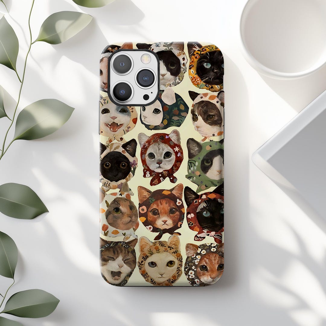 Vintage Cat Phone Case: Retro Cute Pet Lover Gift iPhone 17 16 15 14 13 ...
