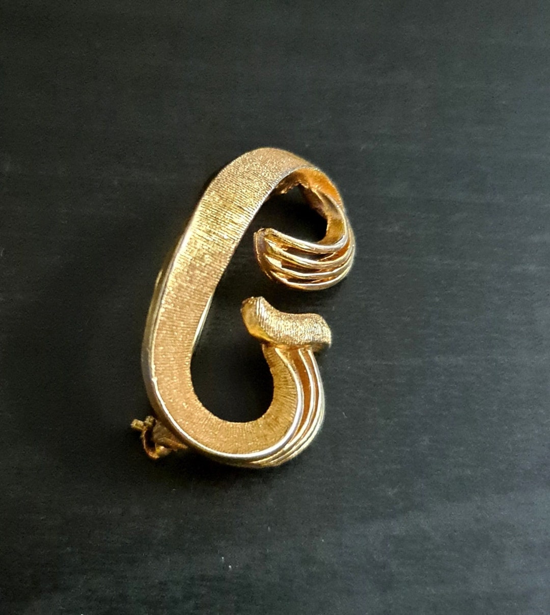 Signed Coro Letter Brooch Vintage Letter G Brooch Alphabet Monogram ...