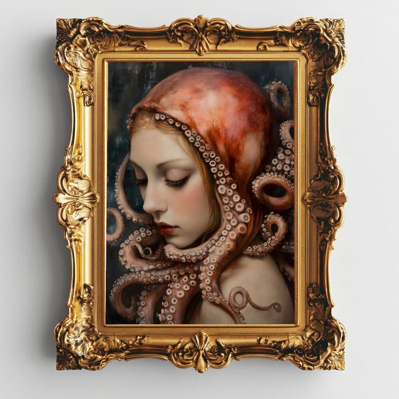 Octopus Lady Art - Etsy