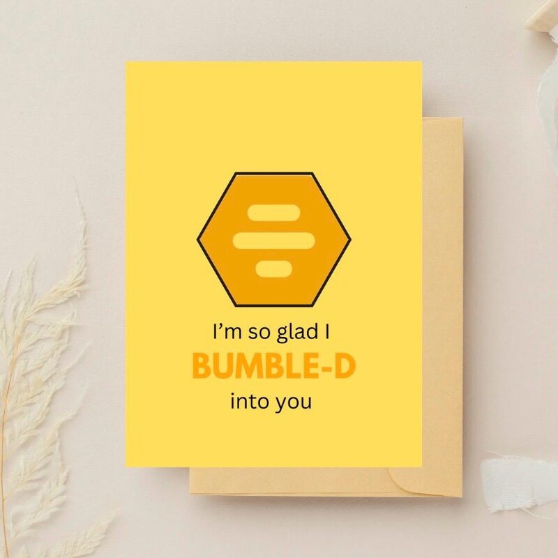 Bumble Anniversary Card - Etsy