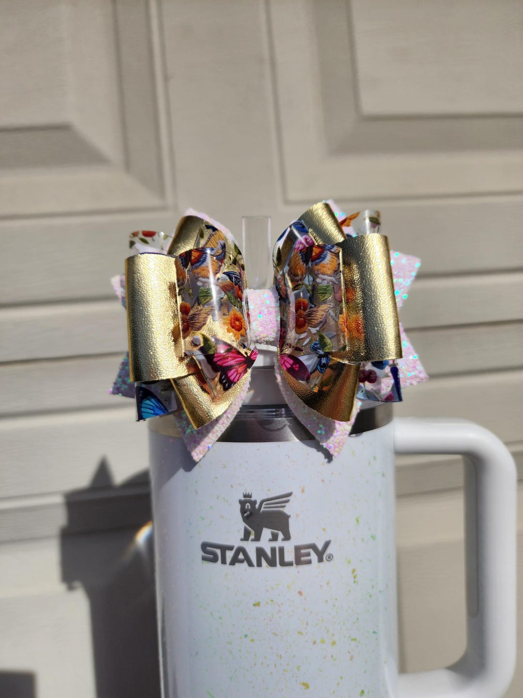 Stanley Cup Straw Bow Topper Antique Butterfly - Etsy