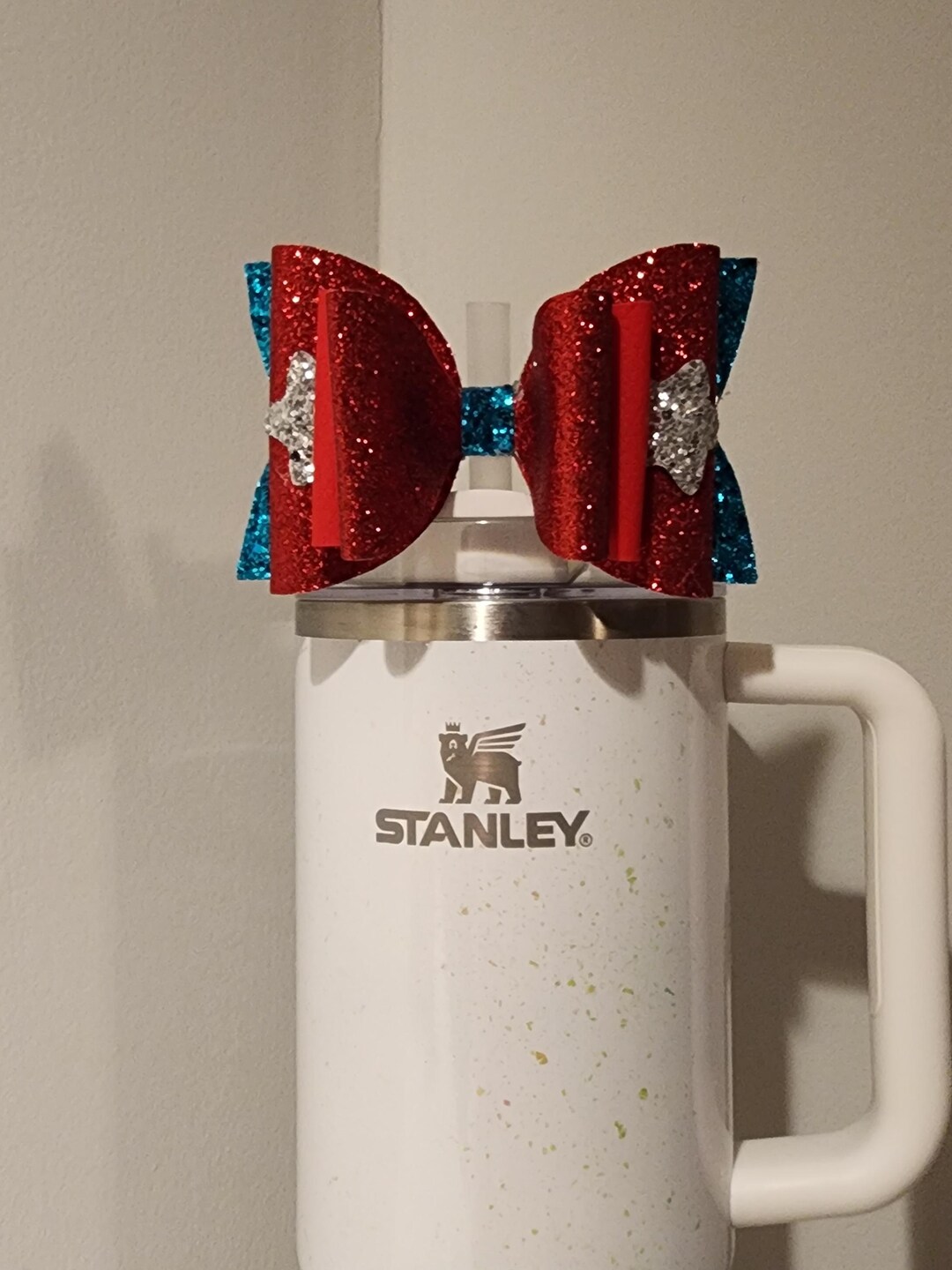 Stanley Cup Straw Bow Topper 4th of July - Etsy