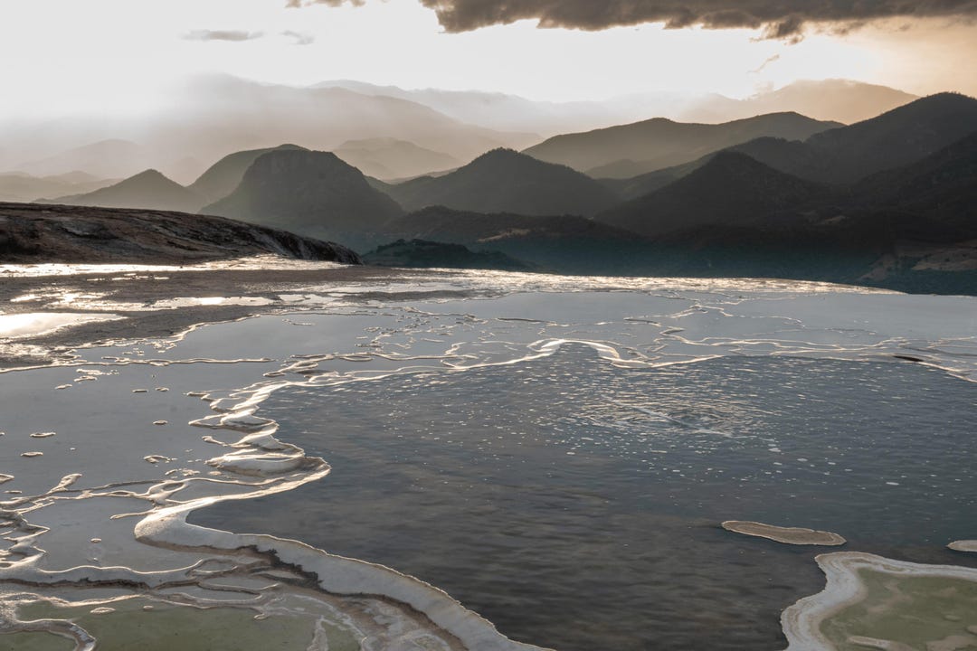Serene Beauty of One of Hierve El Agua’s Iconic Infinity Pools, Located ...