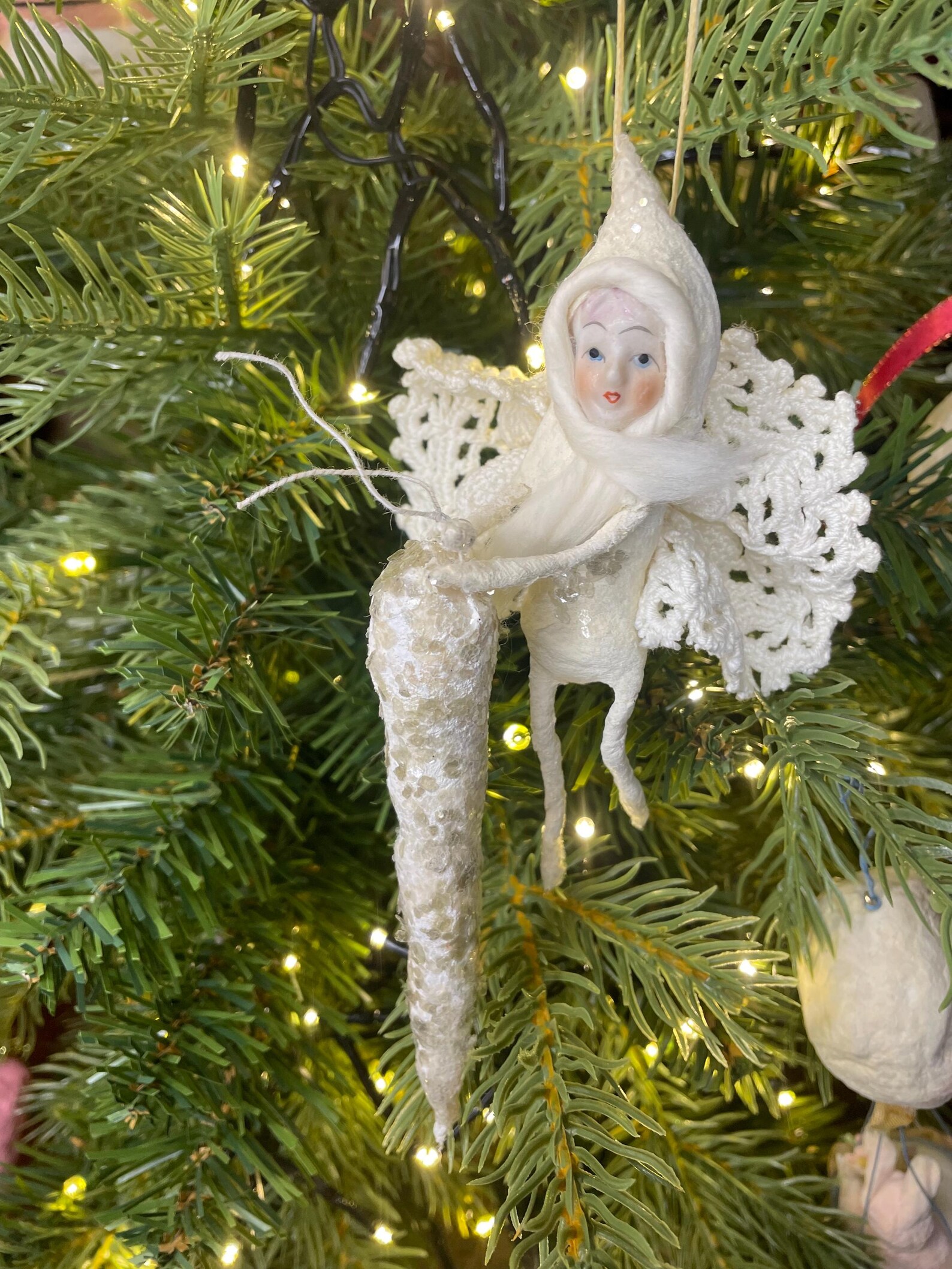 Spun Cotton Ice Sickle Fairy Doll Ornament - Etsy