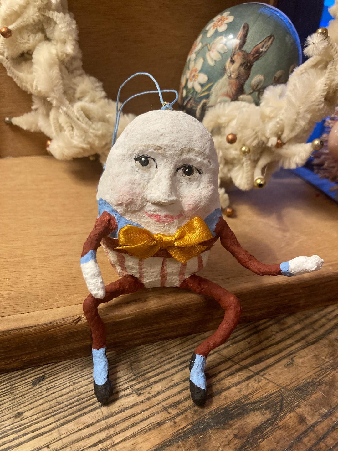 Spun Cotton Humpty Dumpty Ornament-easter/spring - Etsy