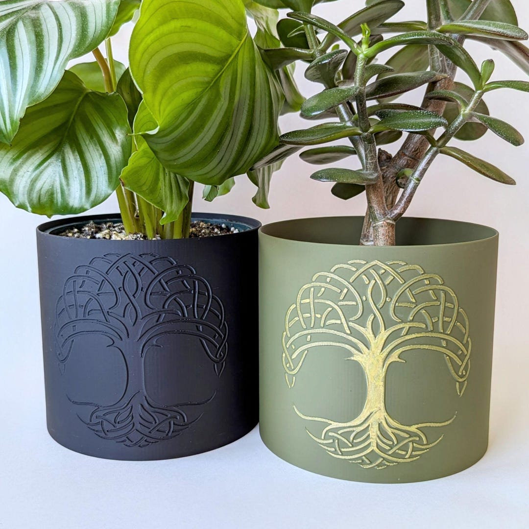 Tree of Life Plant Pot / Boho Plant Pot / Tree of Life Art / Boho Home ...