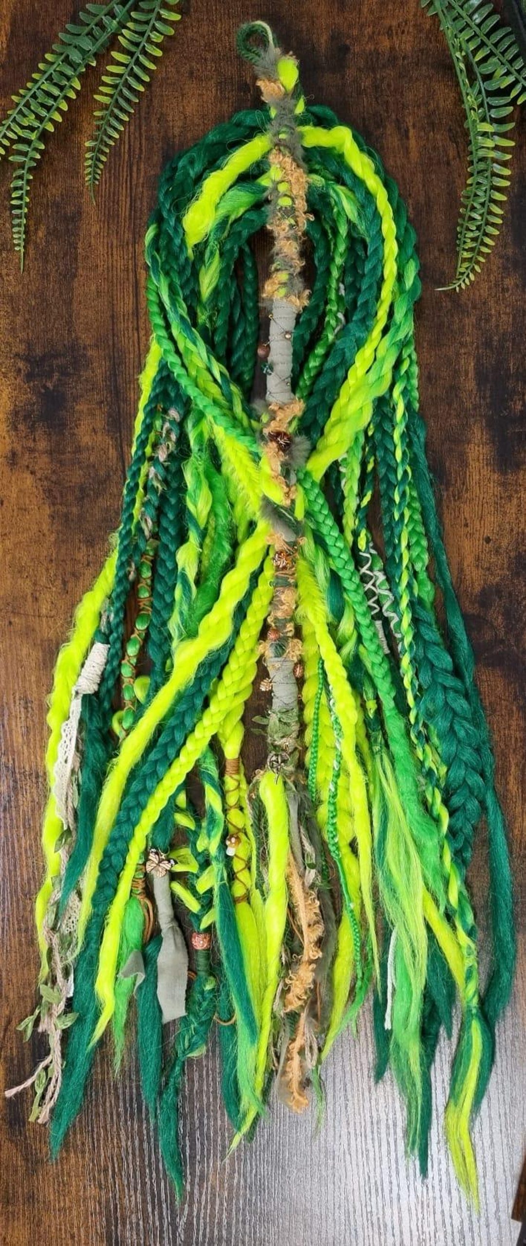 Neon Forest - 15 Double Ended Braids & Hair Wrap Set - Etsy