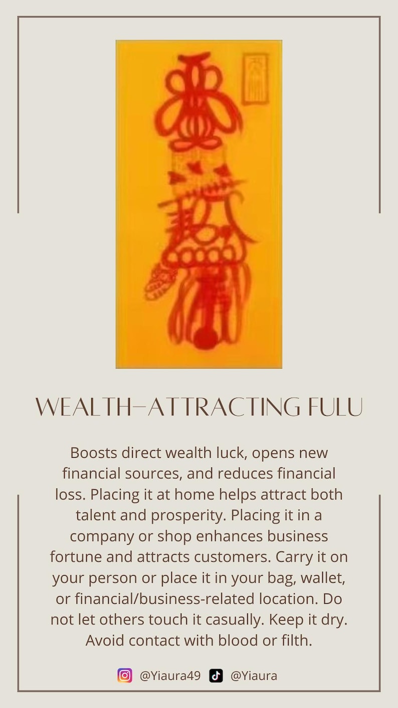 Chinese Wealth Blessing Charm | Prosperity Amulet - Etsy