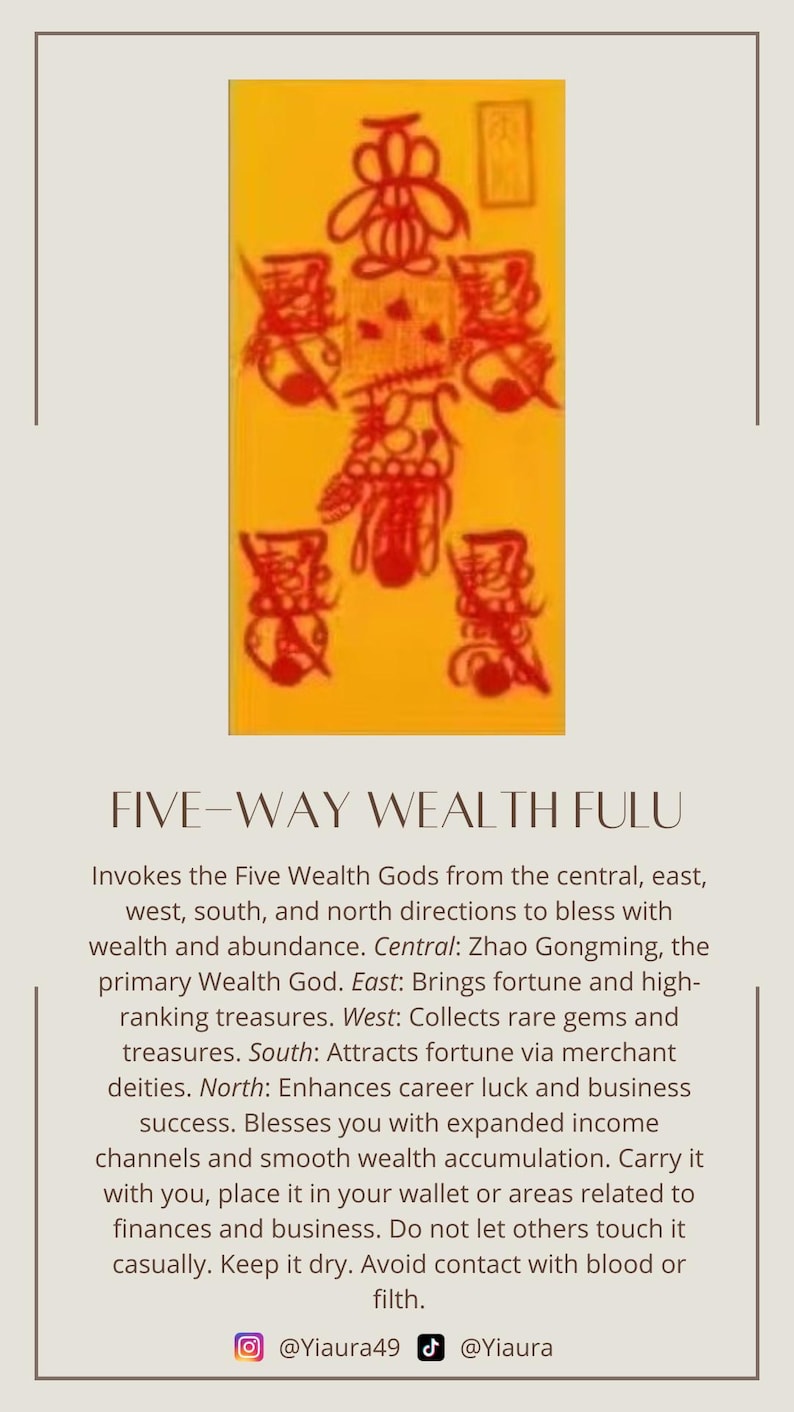 Chinese Wealth Blessing Charm | Prosperity Amulet - Etsy